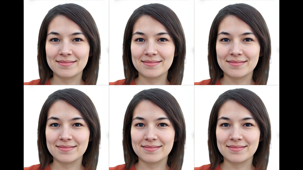 US passport photo size 2x2 inches (51x51 mm) on paper size 4x6 inches ...
