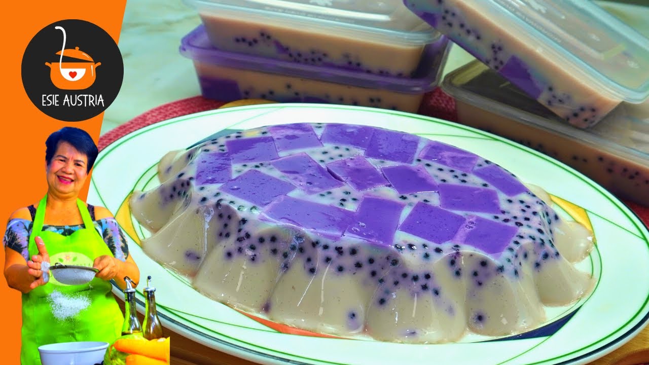 Milky Ube Sago't Gulaman Jelly Dessert | Easy Gulaman Dessert | Pang ...
