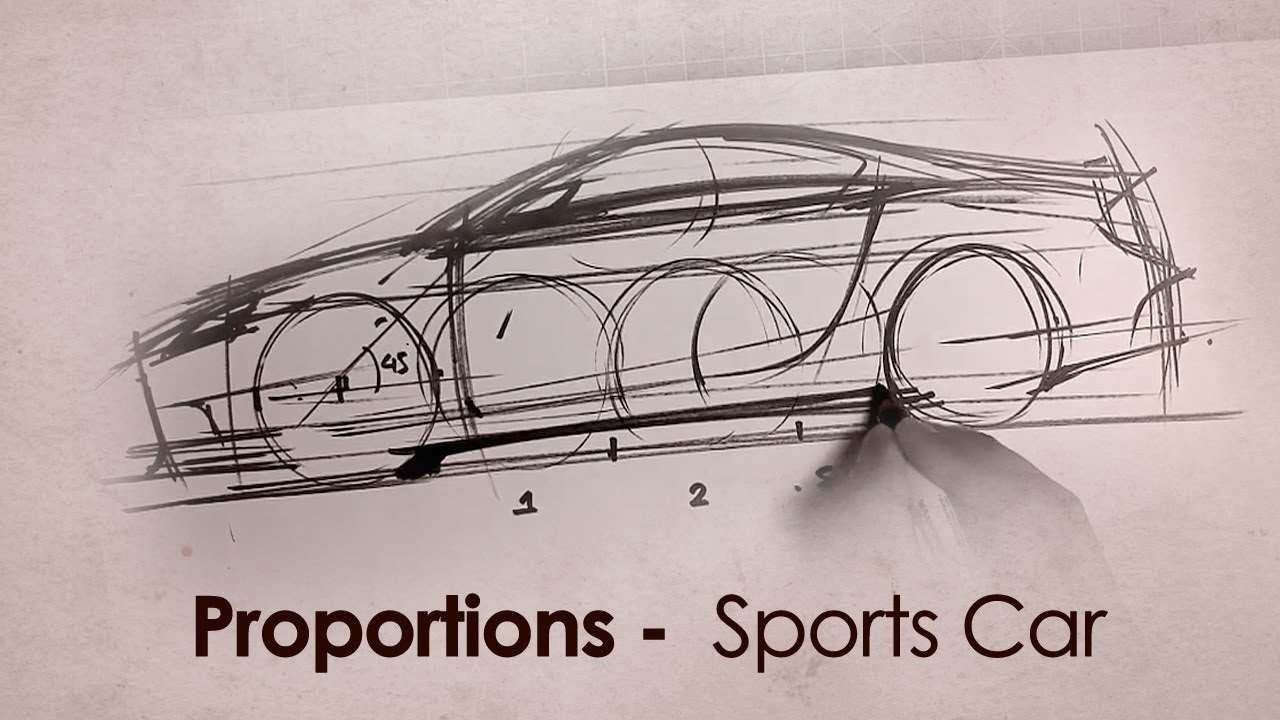 How to set up Proportions for a Sports Car Sketch - YouTube