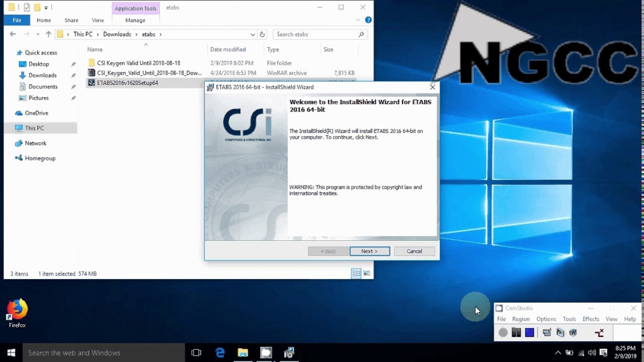 Installation of ETABS 2016 with crack || NGCC Software Technologies ...