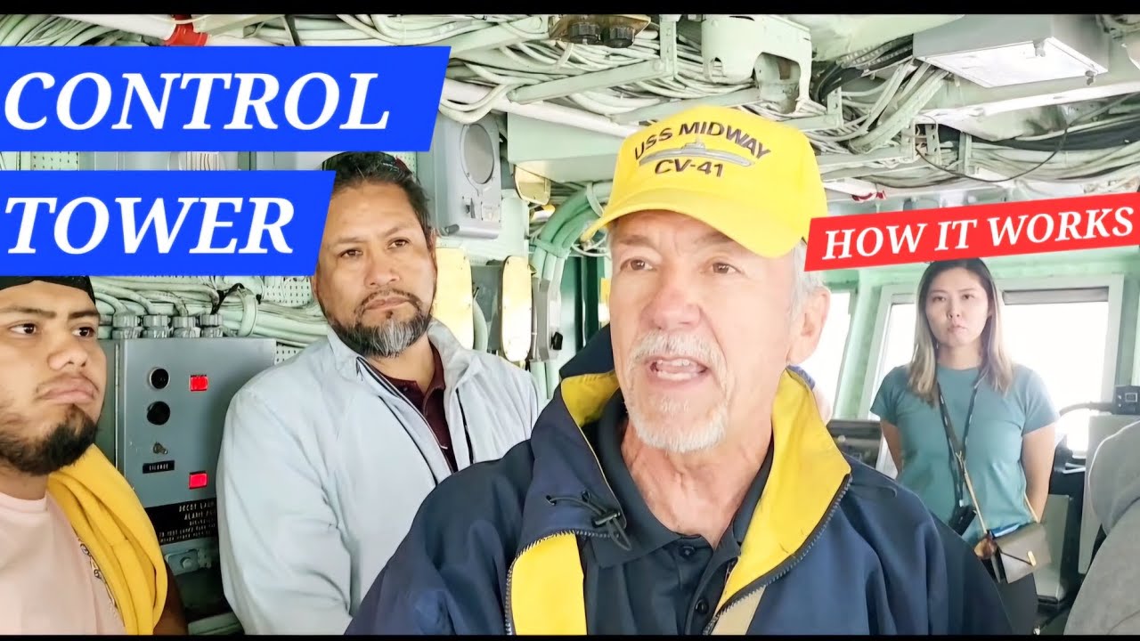 HOW THE CONTROL TOWER AND THE CAPTAIN SEAT OPERATES IN THE USS MIDWAY ...