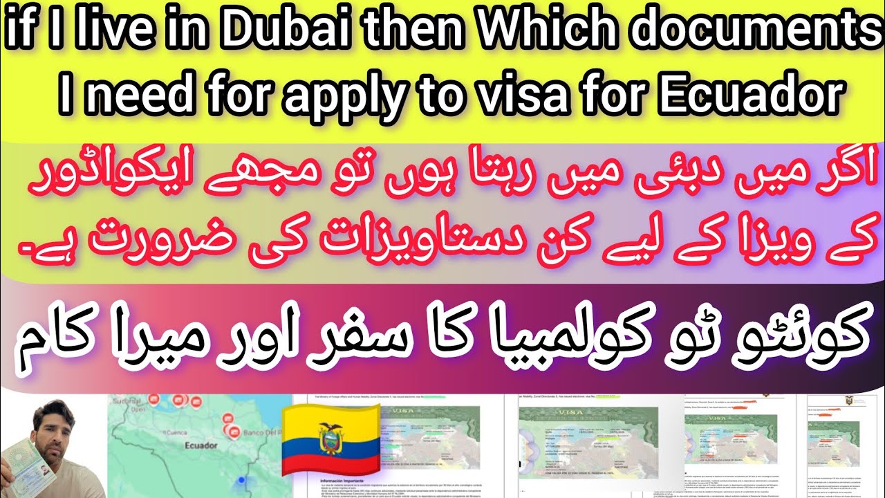 Ecuador visa documents from your country|| Ecuador Quito to Columbia ...