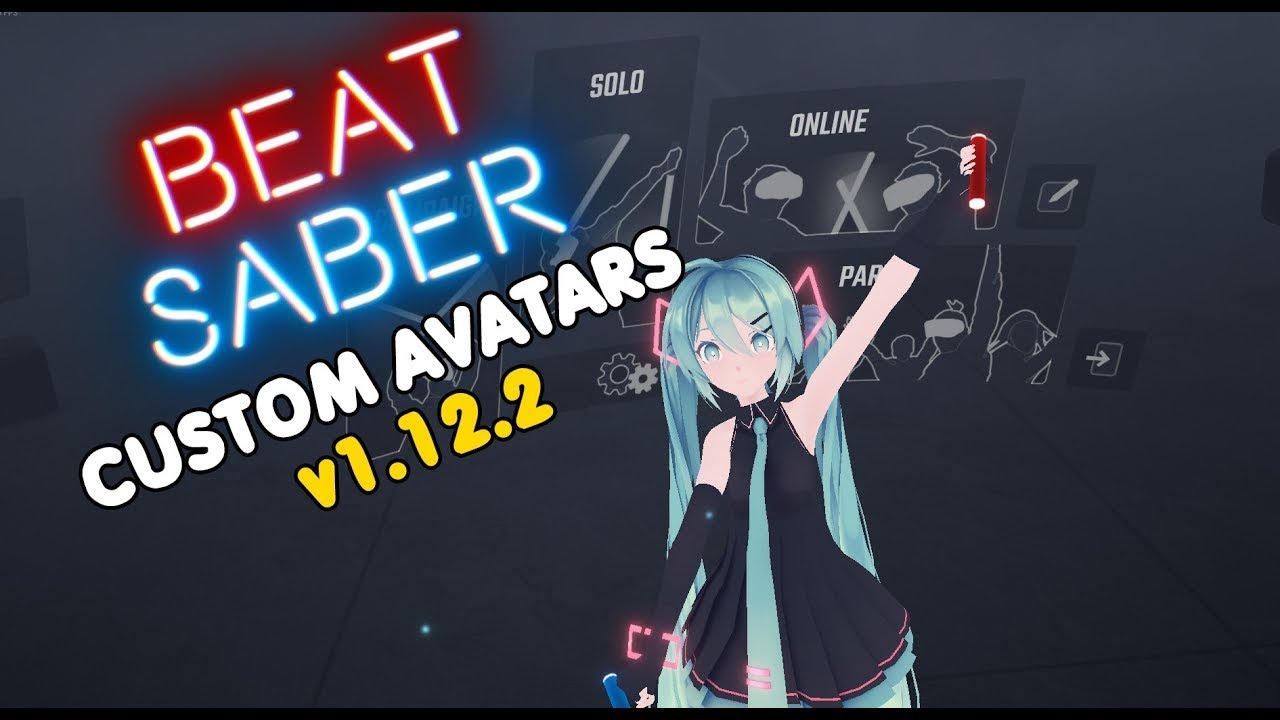 Trying a custom avatar in beat saber! - YouTube