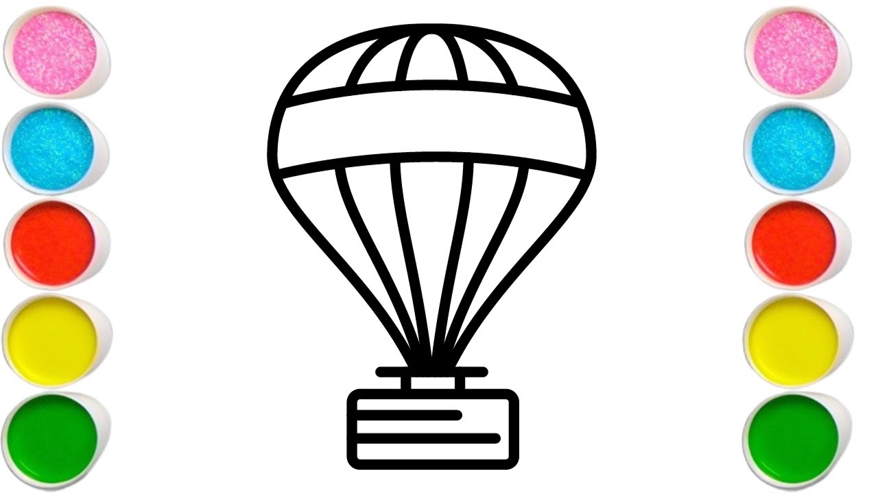 Air Ballon drawing painting and coloring for kids and toddlers || How ...