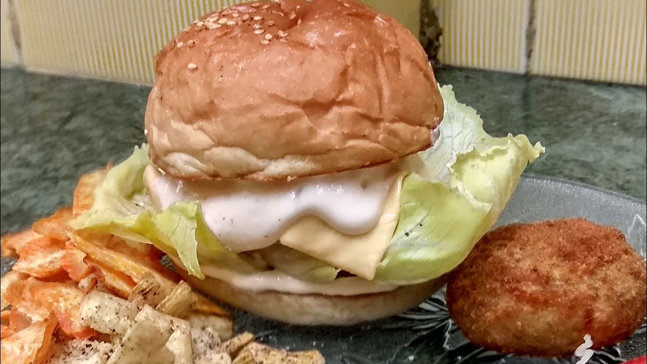 How to make burger #mcdonald #jain #cookeasy - YouTube