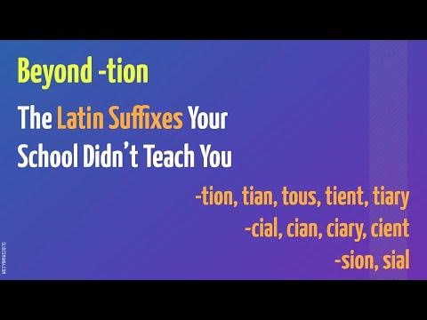 Consonant Sounds Bootcamp: Latin Suffixes -TI, -CI- and -SI to Spell SH ...