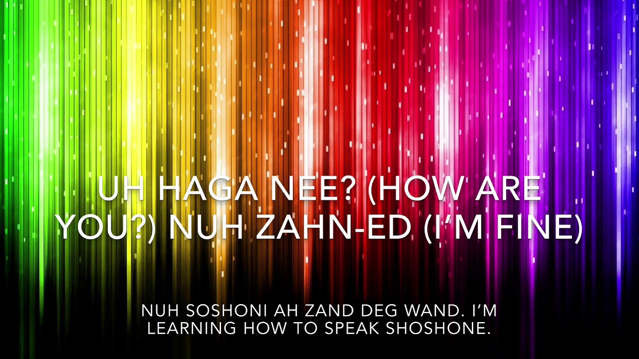 Learning Shoshone Colors - YouTube