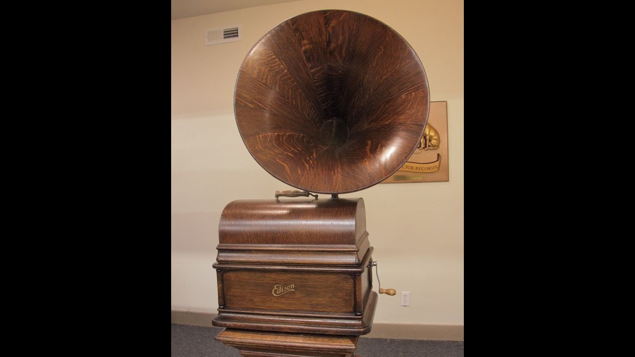 Edison Opera Oak Phonograph - YouTube