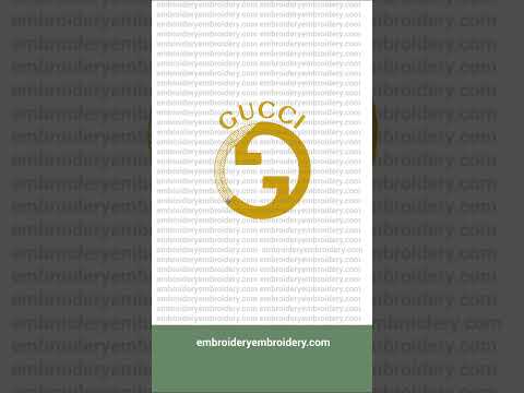 Gucci new round logo machine embroidery design download