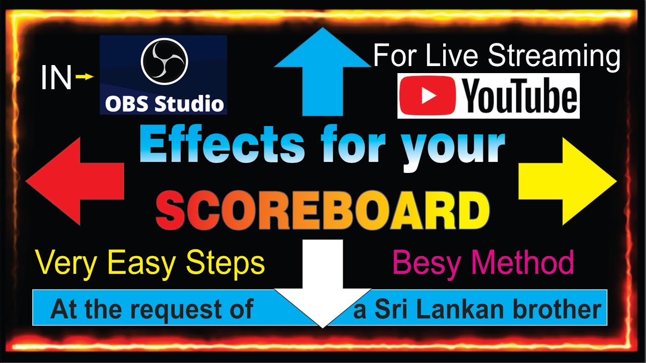 How to give Effects to Scoreboard in OBS Studio for Youtube live Streaming - YouTube