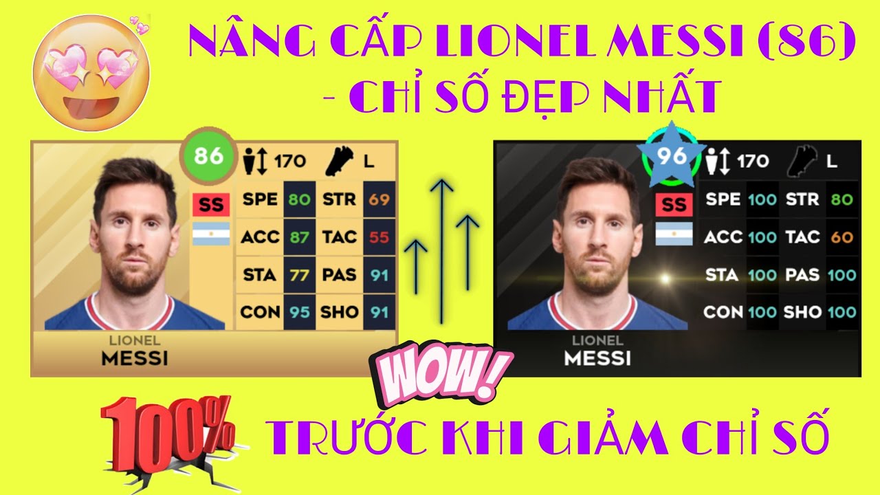 DLS23| Nâng max Lionel Messi (86) trước khi bị giảm ở bản Update DLS ...