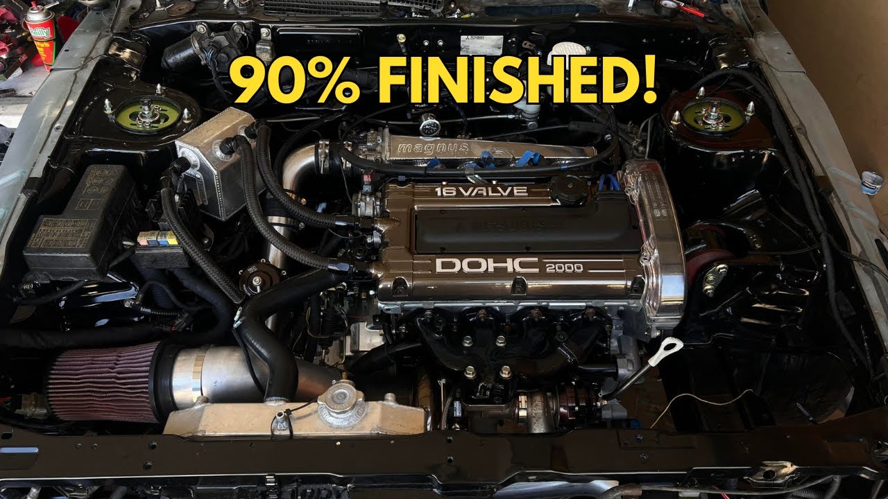 Galant VR4 Battery relocation| Engine bay is almost finished! - YouTube