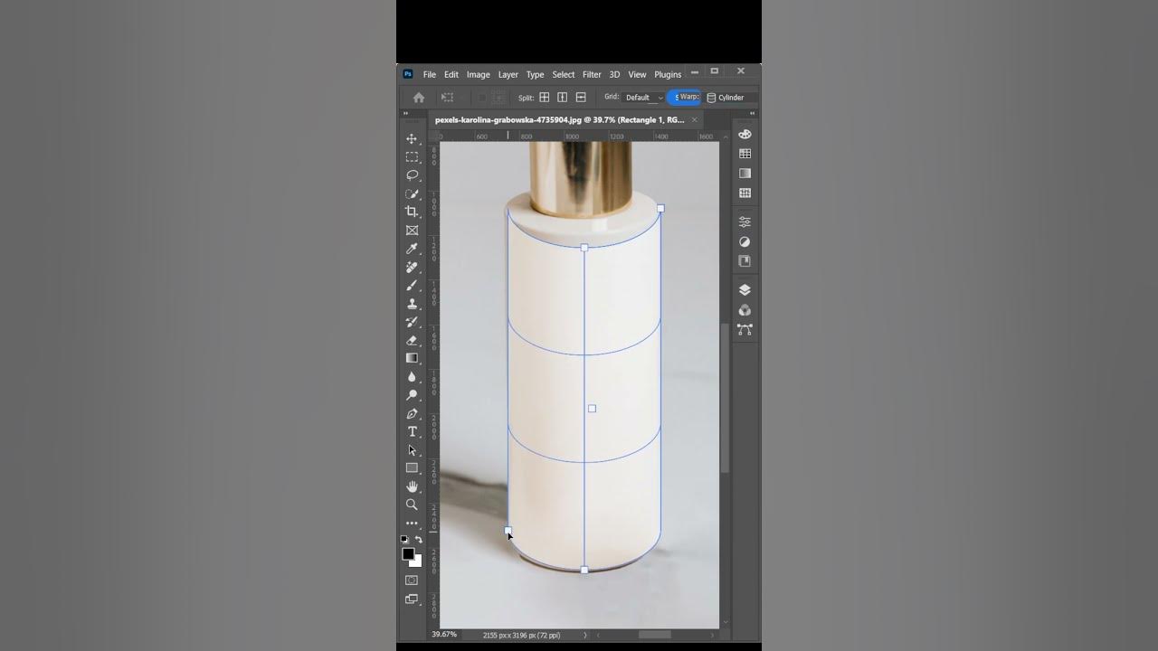 Create Custom Mockup with New CYLINDER Option in Photoshop #graphicdesign #photoshop - YouTube