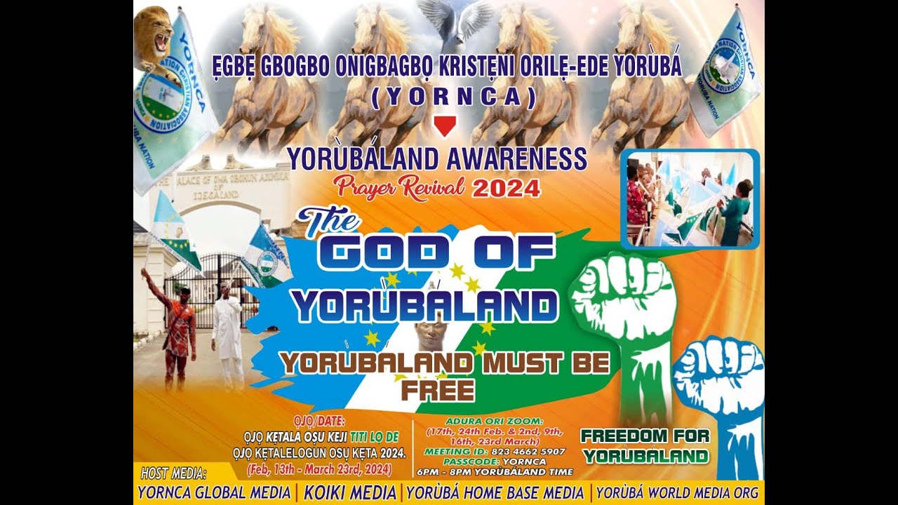 YORUBALAND AWARENESS PRAYER REVIVAL 2024 THE GOD OF YORUBALAND YORUBA ...