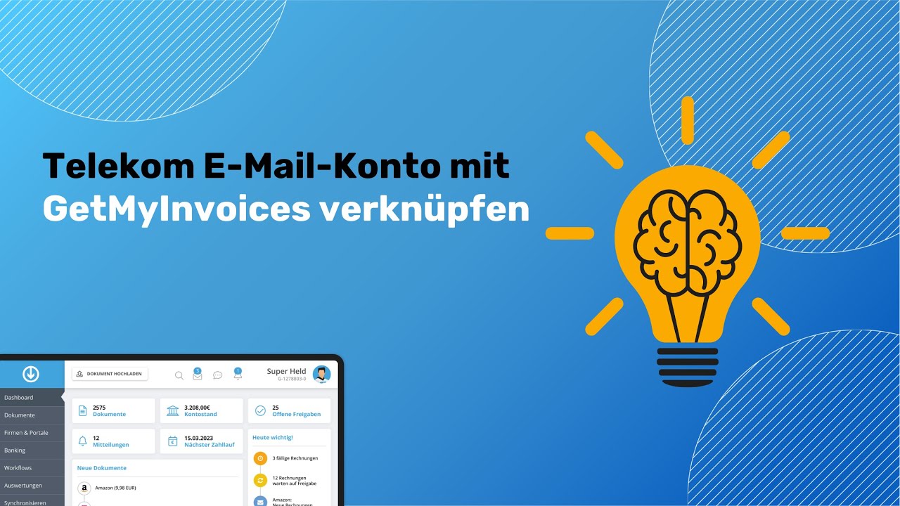 Telekom E-Mail-Konto mit GetMyInvoices verknüpfen – Schritt für Schritt ...