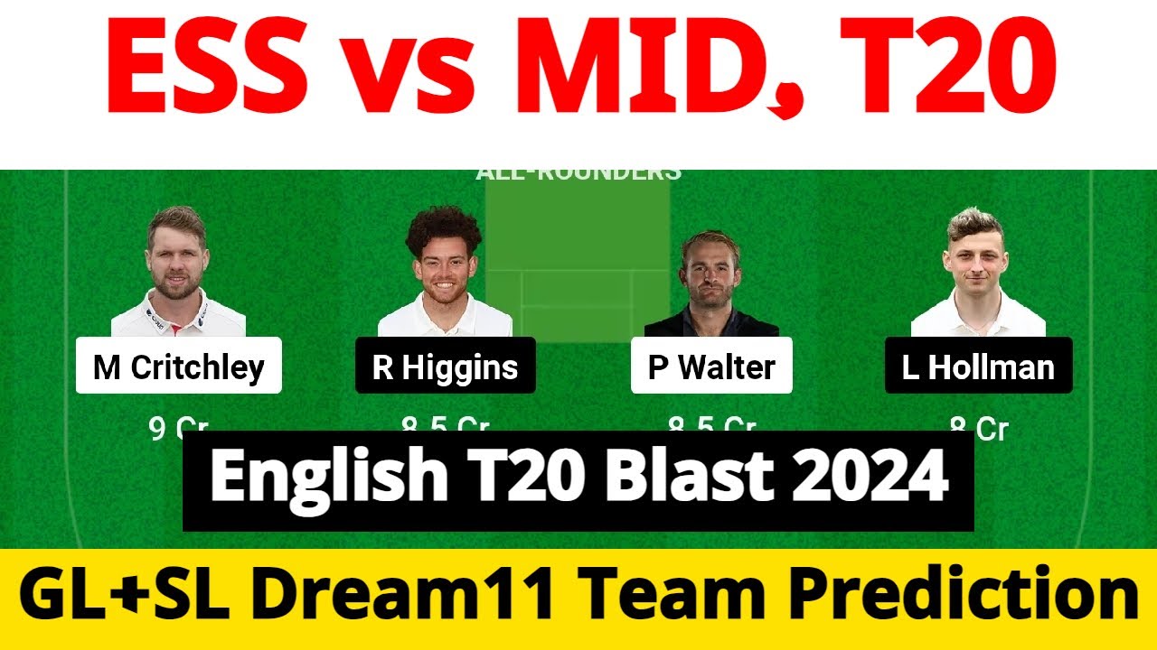 ESS vs MID Dream11 Prediction | ESS vs MID Dream11 | ESS vs MID Dream11 ...