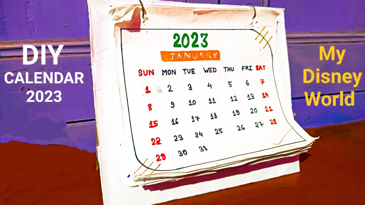 How to make a Desk Calendar at home | DIY Calendar 2023 | Craft by ...