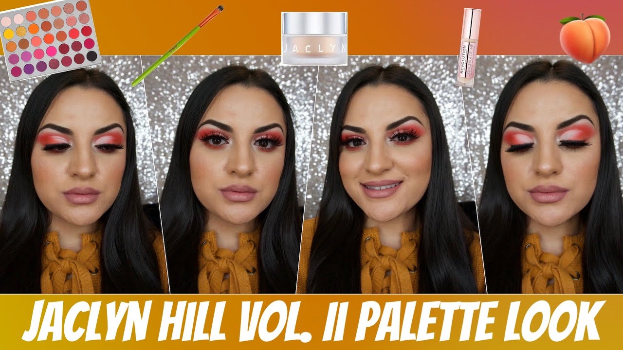 JACLYN HILL VOL II PALETTE ORANGE CUT CREASE LOOK 🍑 | CYNTHIA AVILES ...
