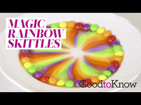 How to make magic rainbow Skittles - YouTube