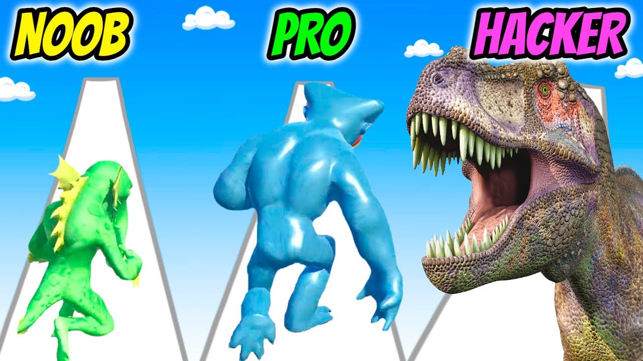Dinosaur Race in NOOB vs PRO vs HACKER - YouTube