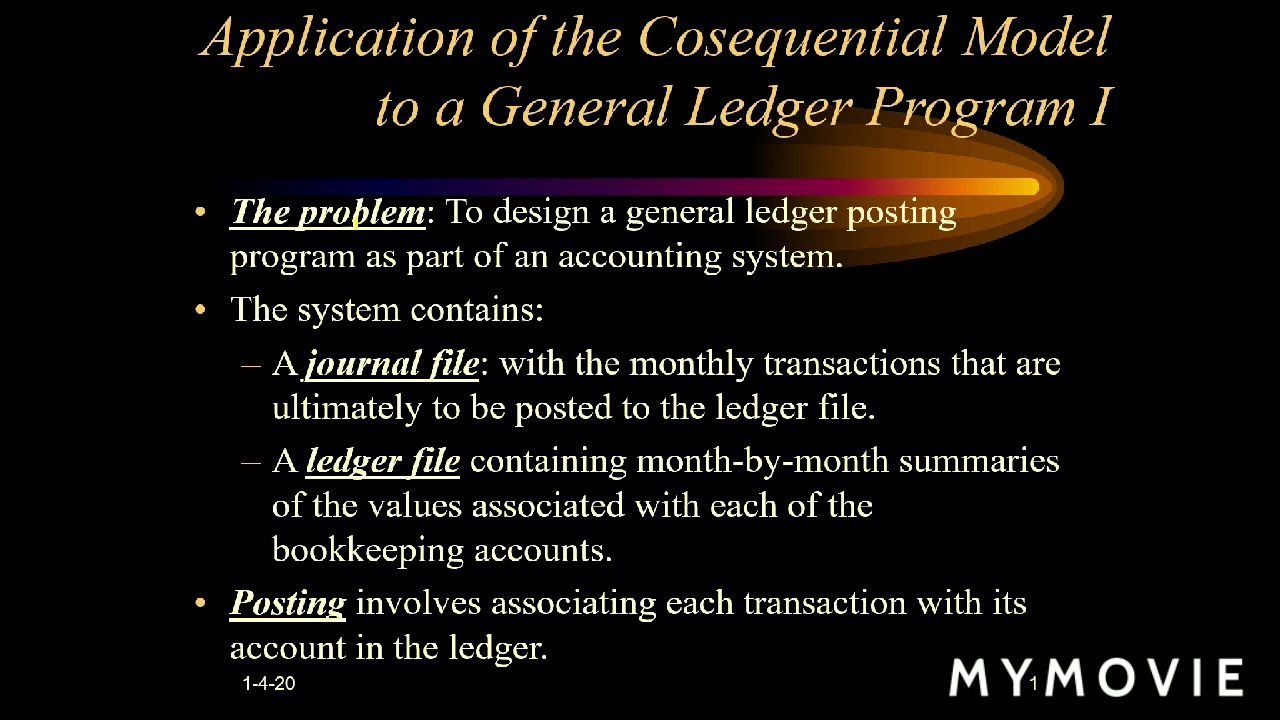 General Ledger Program Youtube