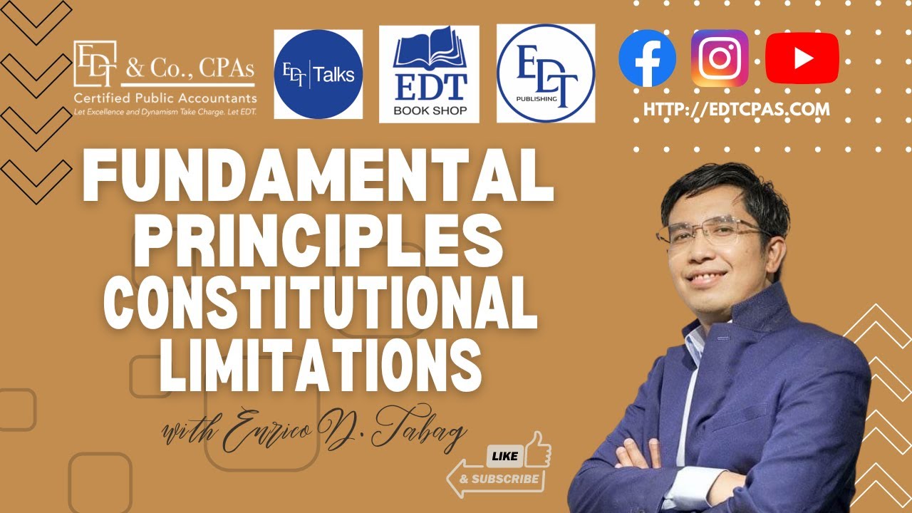 FUNDAMENTAL PRINCIPLES - Constitutional Limitations Part 2 of 3 - YouTube