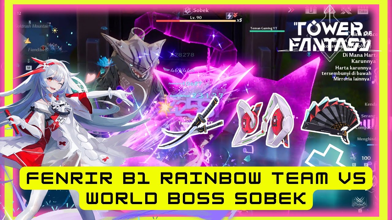 [TOWER OF FANTASY] B1 FENRIR DESTROY WORLD BOSS SOBEK SOLO - YouTube