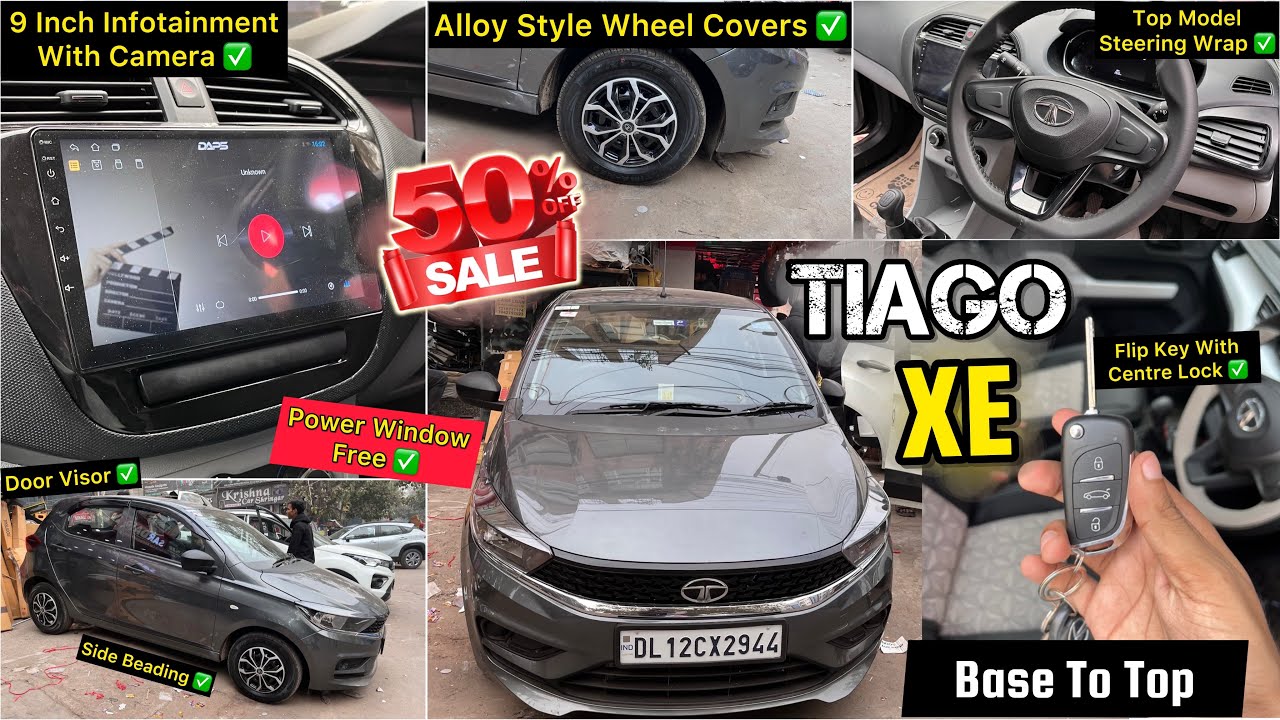 2024 Tiago XE Base To Top Modification With Price Tata Tiago Base to ...