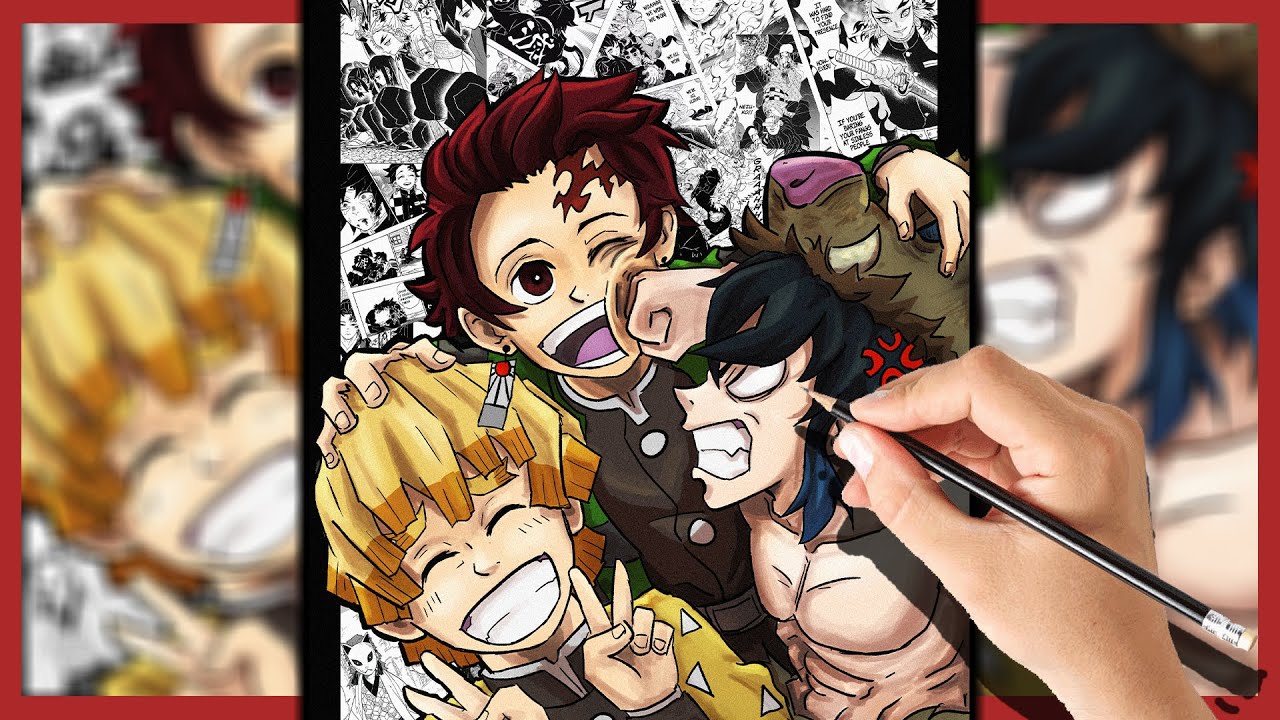 TANJIRO ZENITSU INOSUKE | BEST TRIO| SpeedPaint - YouTube