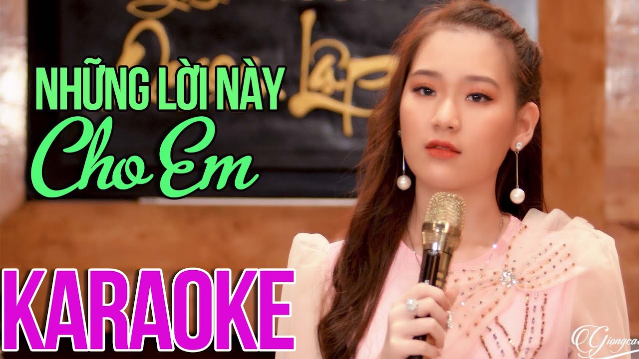 Karaoke Những Lời Này Cho Em / Khánh Linh -Karaoke beat chất lượng cao - YouTube