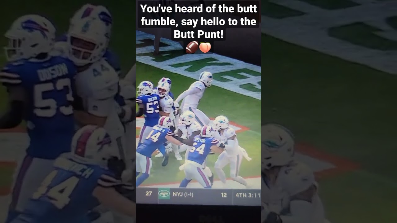 The Butt Punt! Mark Sanchez and the butt fumble can crack champagne. # ...