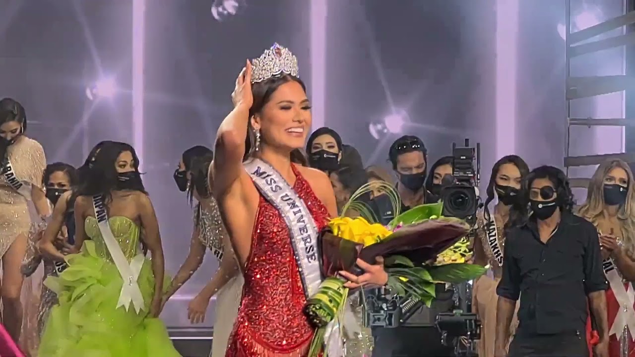 ANDREA MEZA - MISS UNIVERSE 2020 CROWNING MOMENT AUDIENCE VIEWS - YouTube