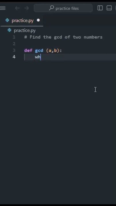 Find The Gcd Python Pythonprogramming Coding Learnpython Pythonforbeginners Youtube
