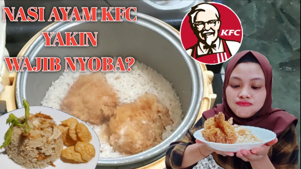 RESEP NASI AYAM KFC RICECOOKER || GIMANA RASANYA YA?? - YouTube
