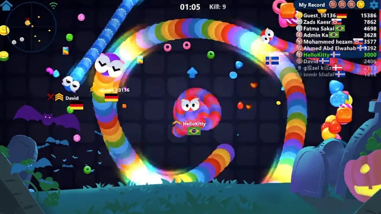 Snake Candy.IO - Real-time Multiplayer Snake Game - YouTube