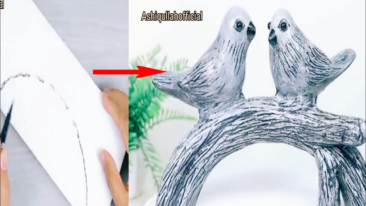 Make a bird for home decoration.🕊️ - YouTube