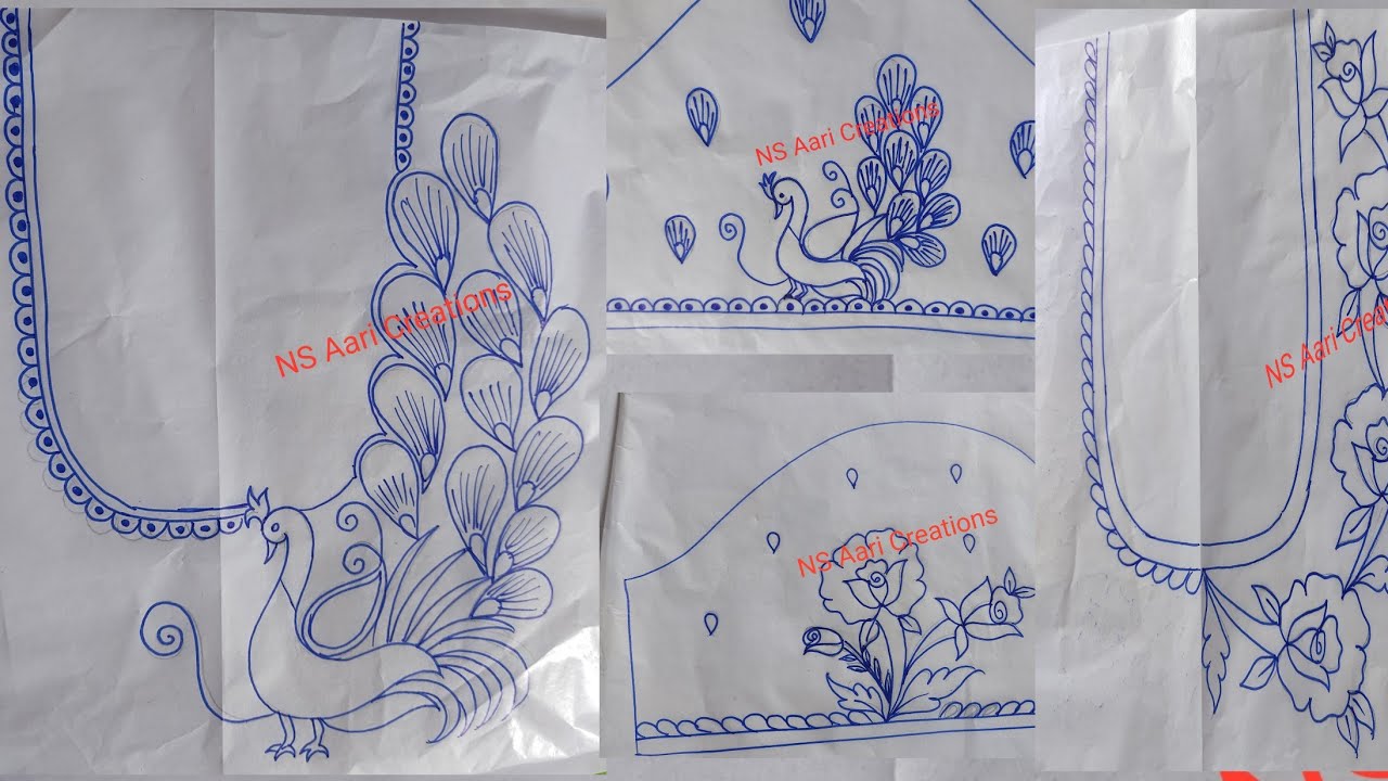 Tracing Papers For 2 Maggam Work Blouse Designs Youtube