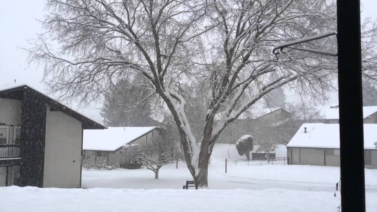 Snow in Spokane, Wa - YouTube