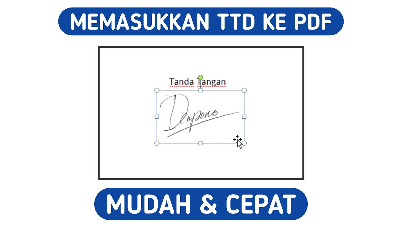 Cara memasukkan ttd ke pdf - YouTube