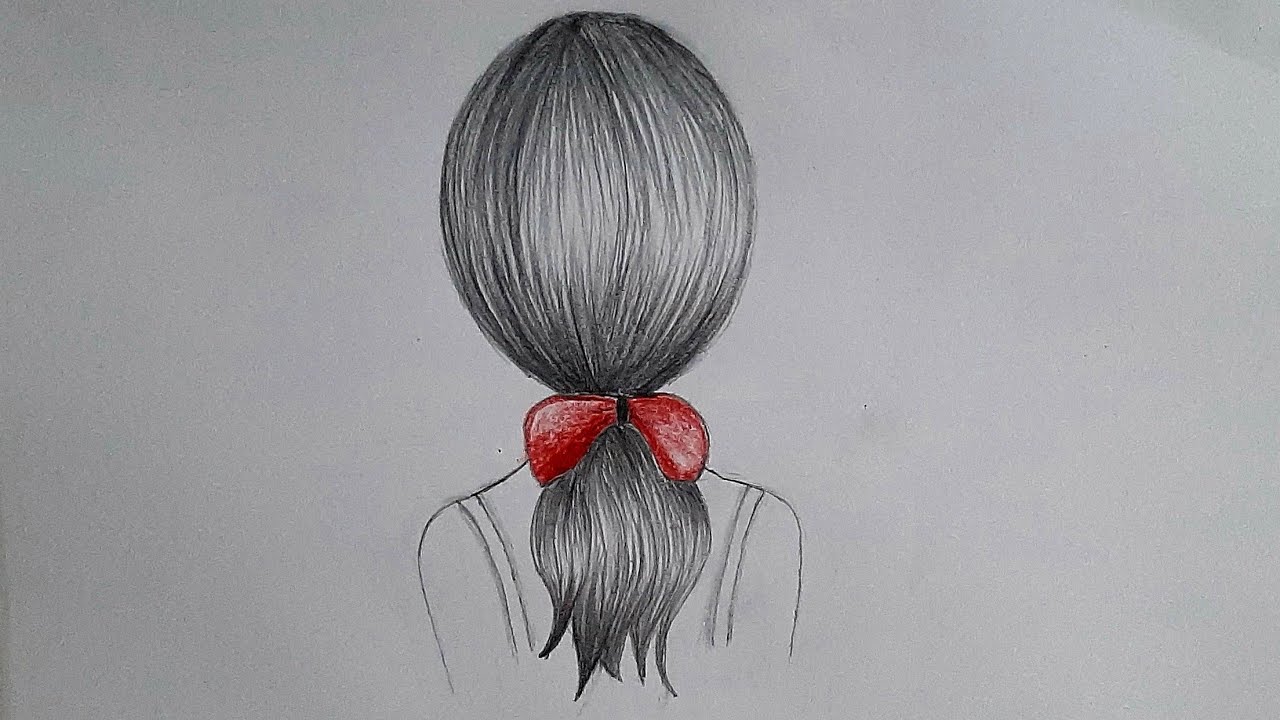 How to draw hair with red band ||art learning academy|| - YouTube