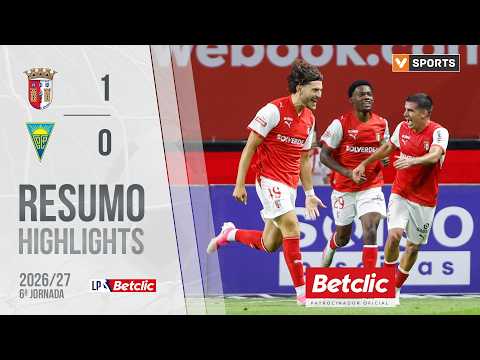 Resumo: Braga 1-0 Estoril (Liga 26/27 #6)