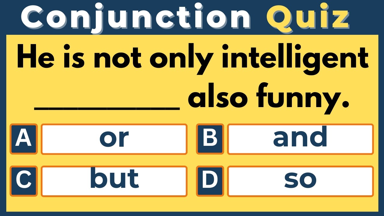 Conjunctions Quiz Challenge: Test Your Grammar Skills! 📚 - YouTube