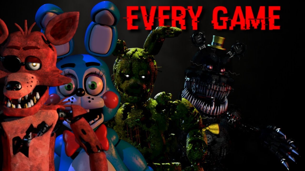 COMPLETING EVERY FNAF GAME IN ONE STREAM.. - YouTube