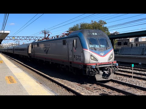 Railfanning some Metro North and Amtrak trains at Port Chester - YouTube