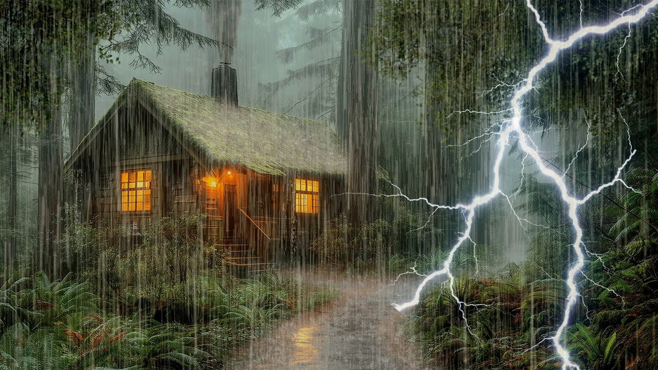 HEAVY RAIN AND THUNDER SOUNDS - DEEP SLEEP | Thunderstorm for Sleeping ...
