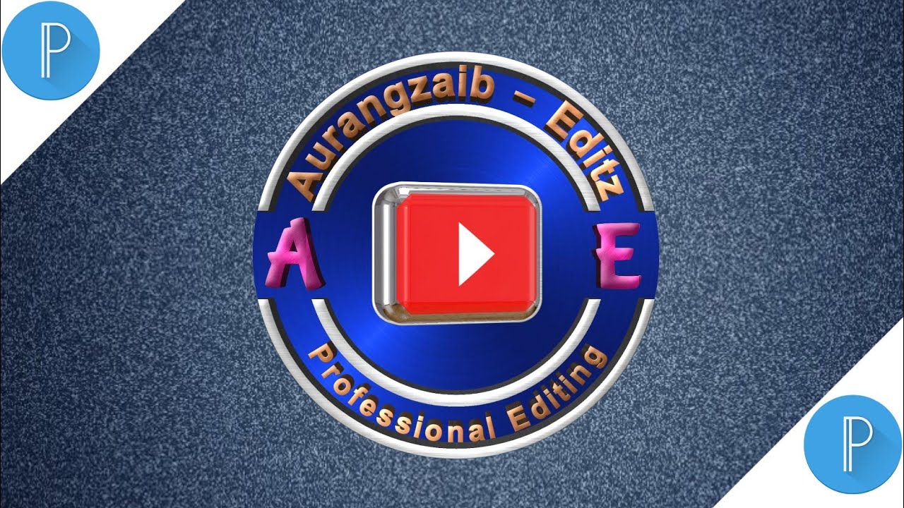 New Blue A E Youtube Channel Logo | Logo Design in Pixellab | Logo ...