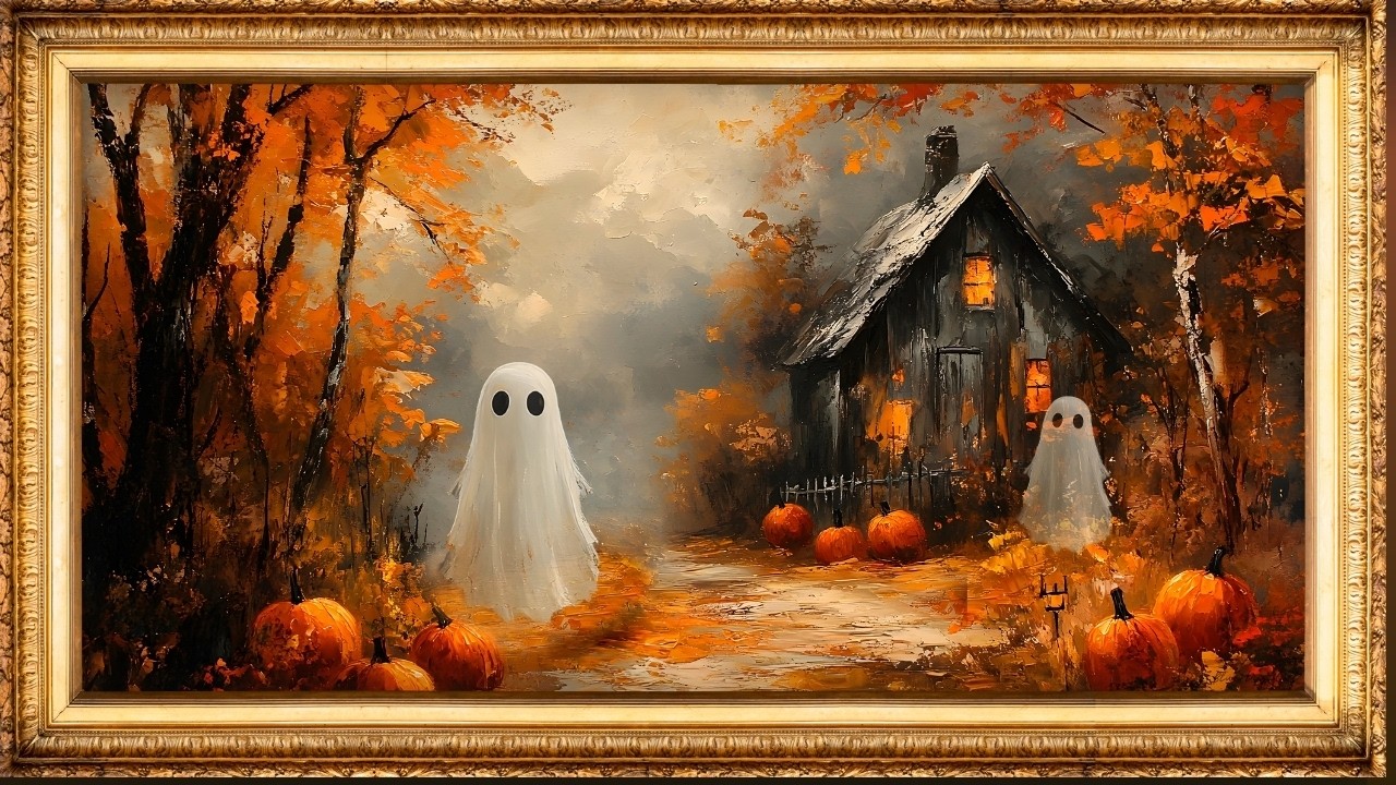 Haunting Autumn Ghost Art | Slideshow Art Framed Screensaver | Art for ...