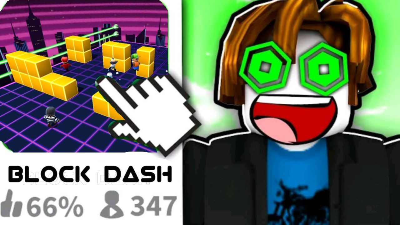 BLOCK DASH NO ROBLOX SO NAS BURLAS KK! - YouTube