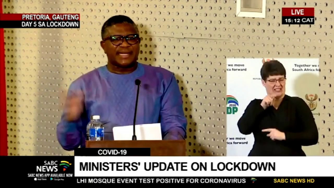 SA Lockdown Day 5 | Ministers Mbalula on transport issues during COVID ...