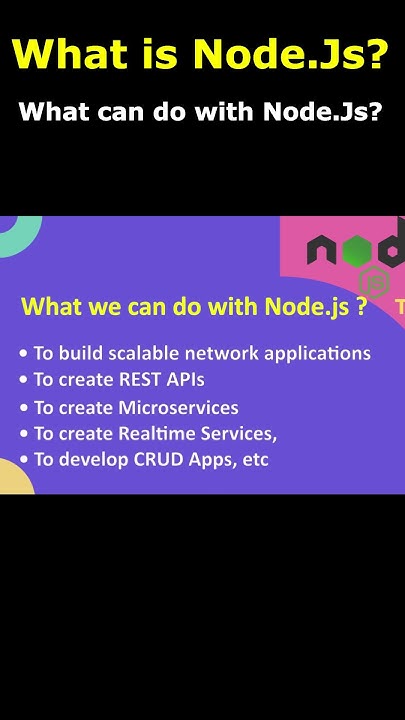 Fundamentals of NodeJS | What can do with NodeJS #nodejs #nodejstutorial - YouTube